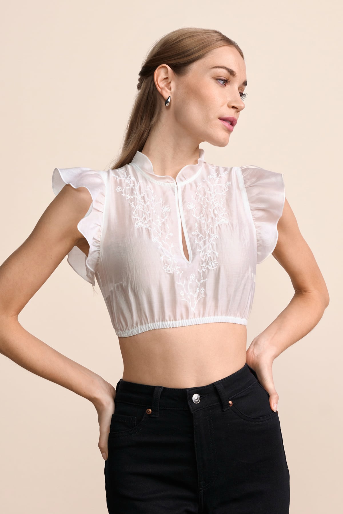 Dirndlbluse Hilka in ecru im Krüger Dirndl Online Shop