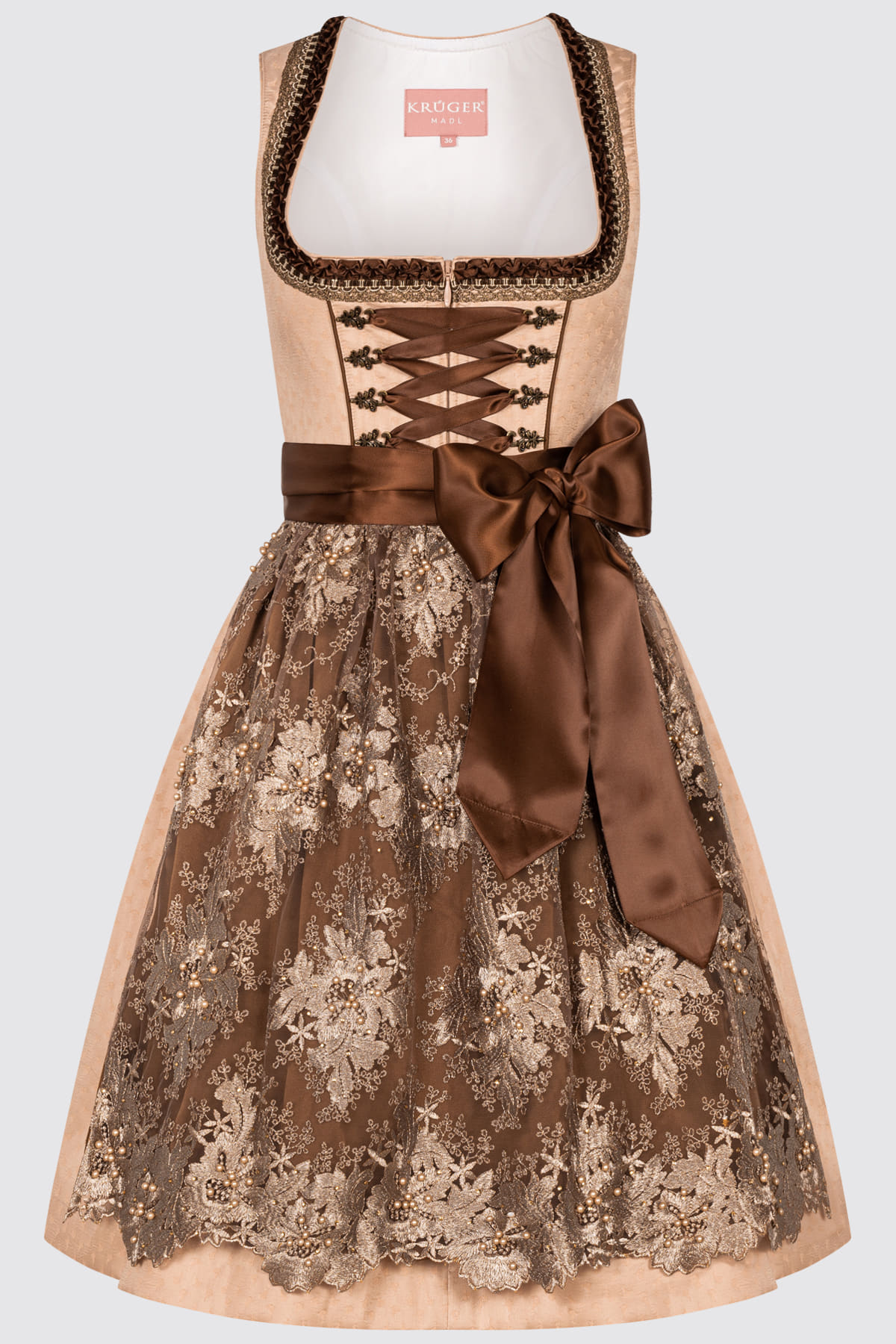 Dirndl Catania (60cm) in orange im Krüger Dirndl Online Shop