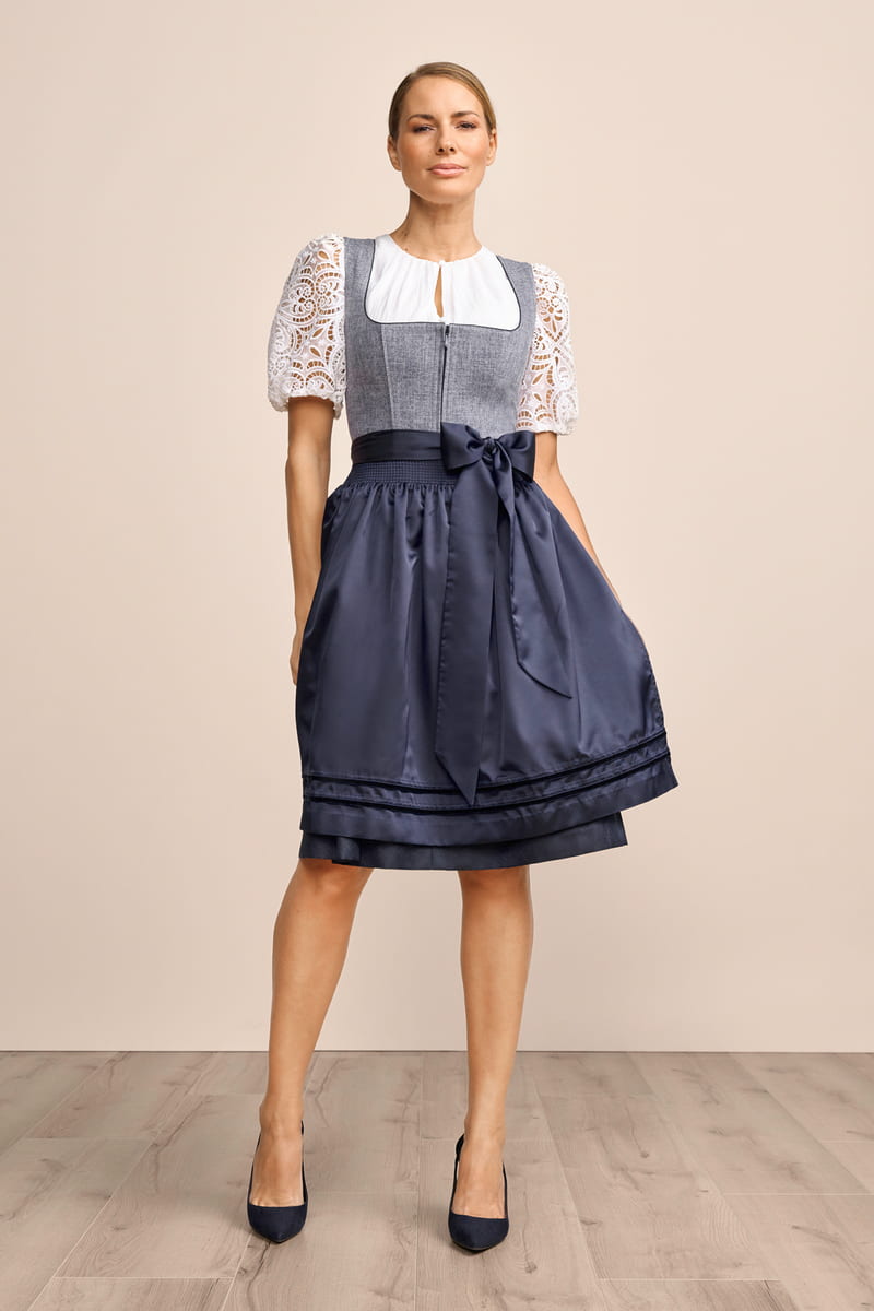 Dirndl Torina (60cm) in blau im Krüger Dirndl Online Shop