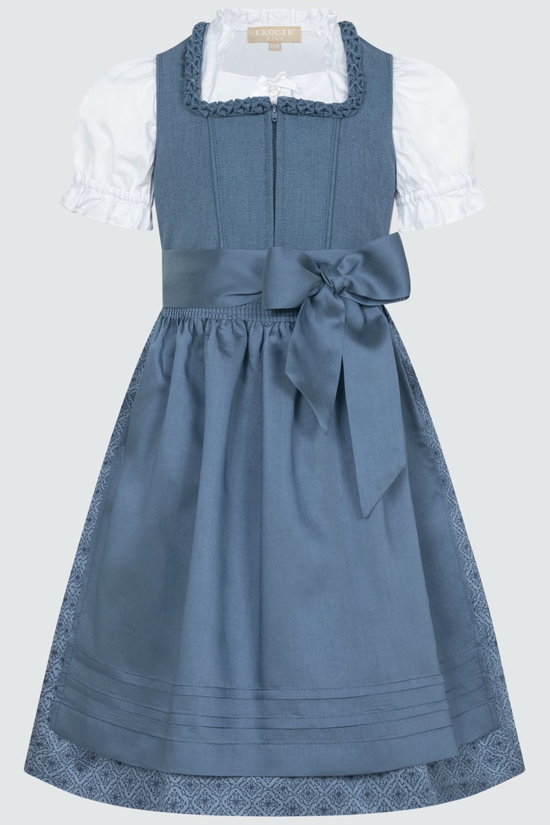 Kinderdirndl Jocelyn in blau im Krüger Dirndl Online Shop