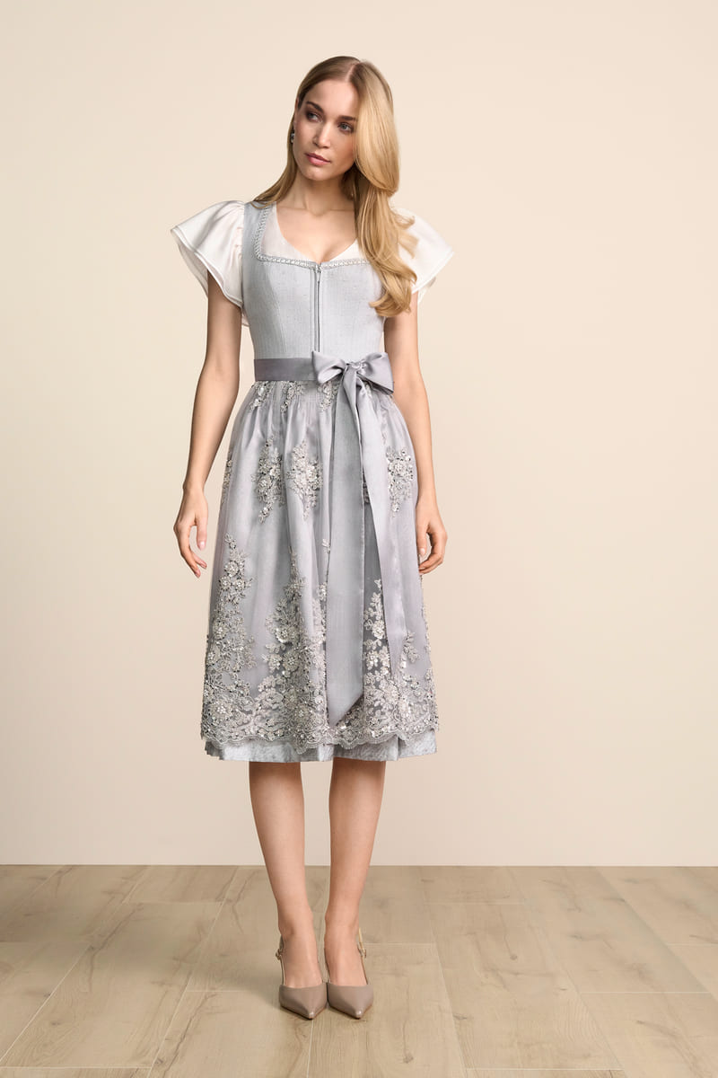 Dirndl Joren (70cm) in grau im Krüger Dirndl Online Shop