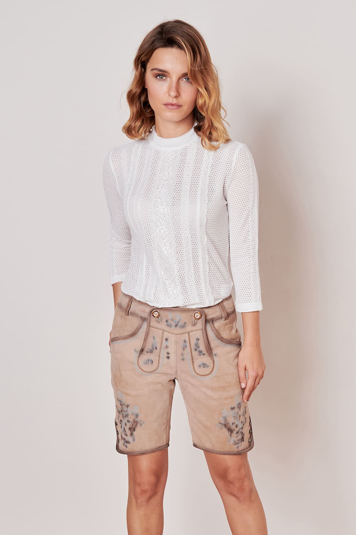 Lederhose Neala in braun im Krüger Dirndl Online Shop