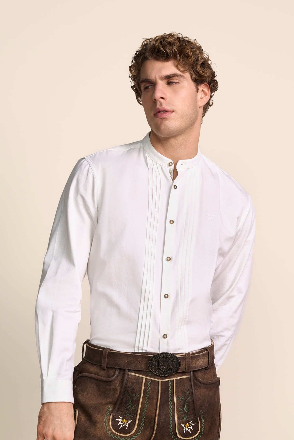Trachtenhemd Devid in weiß im Krüger Dirndl Online Shop
