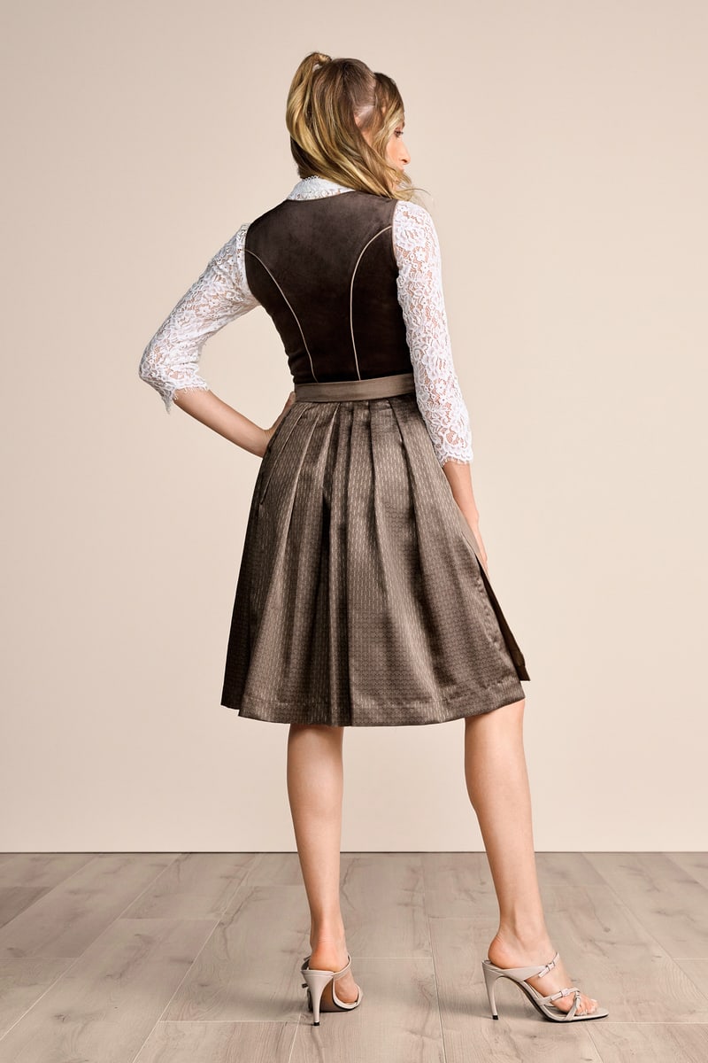 Dirndl Dagi (60cm) in braun im Krüger Dirndl Online Shop
